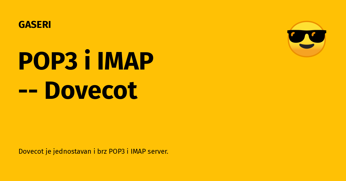 POP3 i IMAP -- Dovecot - GASERI